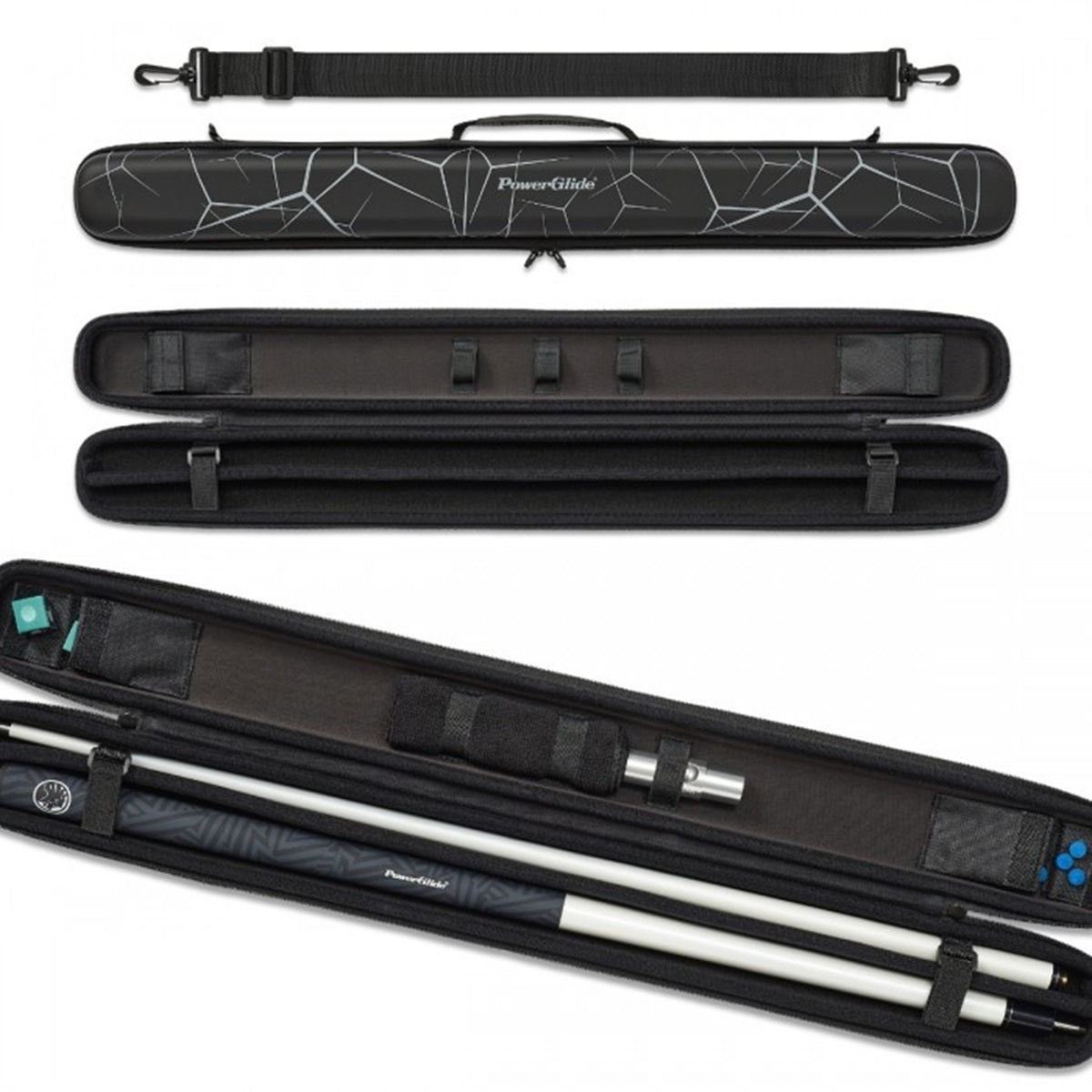 PowerGlide Cue Case Svartur 2 Piece - Noir – Alliance Sports Innovation Ltd